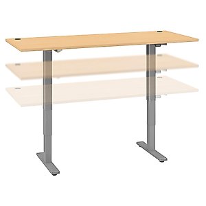 Bush Business Furniture Move 40 Series Height Adjustable Desk, 72W x 30D, Natural Maple