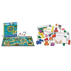 Learning Resources Sum Swamp Game, Addition/Subtraction, Early Math Skills, 8 Pieces, Ages 5+ & Early Math Mathlink Cube Activity Set, Assorted Colors, 115Piece, Ages 4+, Multicolor