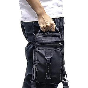 CHARGELLA Sling Bag for Men & Women Waterproof Shoulder Daypack Crossbody Backpack for Travel Hiking with USB Charging Port (Blue)