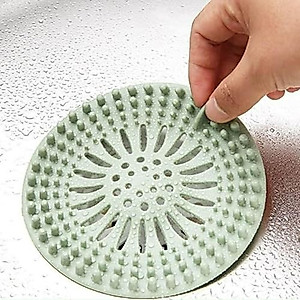Drain Hair Catcher Durable Silicone Shower Drain Covers Easy to Install and Clean Suit for Bathroom Bathtub and Kitchen