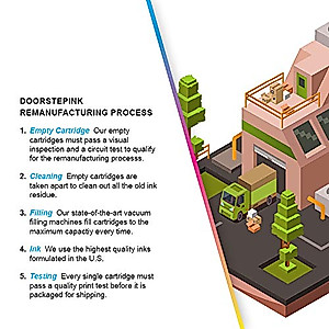 DoorStepInk Remanufactured in The USA Ink Cartridge Replacements for HP 60XL 60 XL 2 Black for PhotoSmart C4780 C4795 C4680 C4650 D110 D110a DeskJet F4480 F4280 F4580 D2530 D2545 D2680 Envy 100