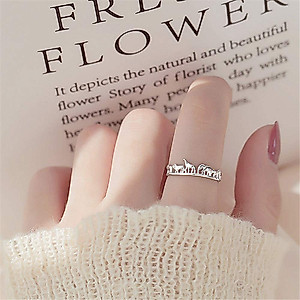 Sterling Silver Dinosaur Elephant Animal Migration Ring for Women Best Friends Dragon Wildlife Family Expandable Knuckle Open Band Rings Adjustable Comfort Fit Unique Statement Jewelry