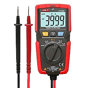 UNI-T UT125C Digital Multimeter Pocket Multi Tester, 4000 Counts AC DC Voltage AC DC Current Resistance Capacitance Frequency Duty Cycle NCV Diode Test Continuity Test Data Hold Auto Power Off