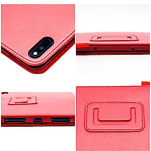 MEOORHE Sleek Comfortable Sleek Leather Tablet Case for Samsung Galaxy A7 Lite A8 A 10.5 A 10.1 Stable Stand Folio Design Edge Reinforced Protector Cover Bumper(Purple,A 10.1 2019 T510)