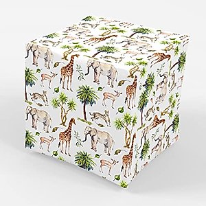 Stesha Party Safari Wrapping Paper Jungle Birthday Gift, Folded Flat 30 x 20 Inch, 3 Sheets