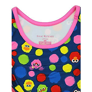 Isaac Mizrahi Loves Sesame Street Elmo Baby Toddler Fit and Flare Soft Dress (4T, Toddler Multicolor)