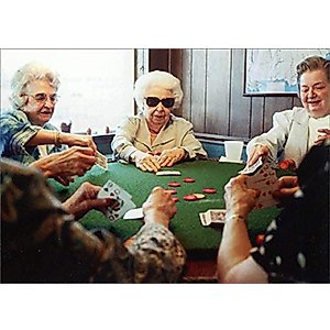 Avanti Press Elderly Women Playing Poker America Collection Funny : Humorous Birthday Card for Her : Woman