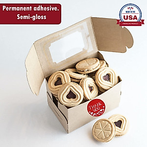 Royal Green Thank You Label Sticker Roll 1.5 Round Sealing Stickers for Letters, Greeting Cards, Thanks You Notes in Red 38mm - 600 Pack