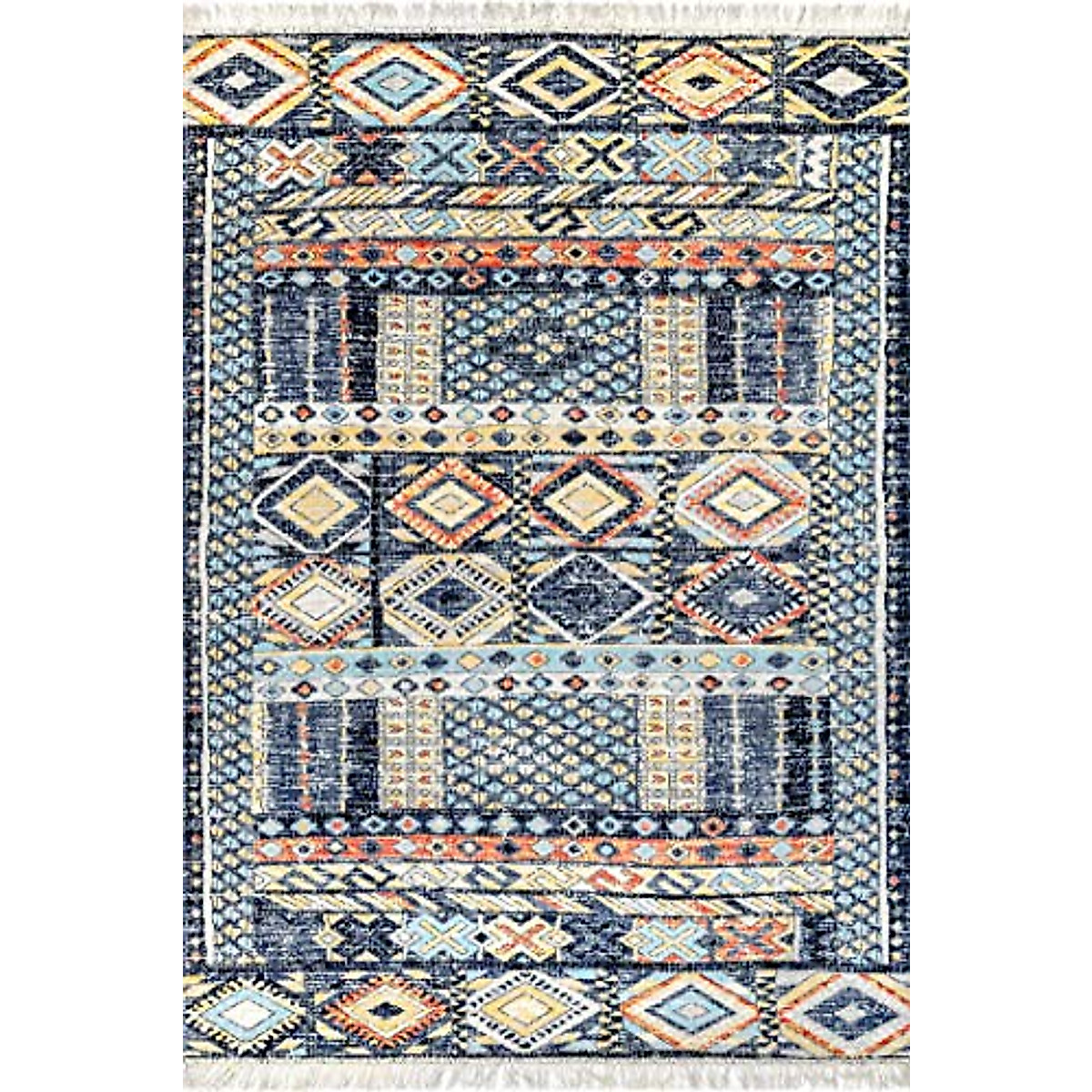 nuLOOM Taliyah Bohemian Fringe Indoor/Outdoor Area Rug, 8' x 10', Multi