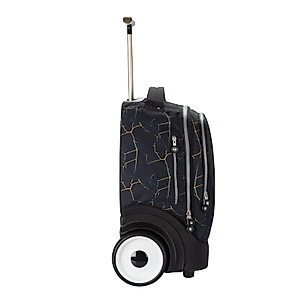 UNIKER Rolling Laptop Bag for 14 Inch Laptop,19 Inch Roller Bookbag for Teens,Roller Travel Bag,Suitcase on Wheels,Wheeled Bookbag,Trolley School Bag,Schoolbag with Wheels Black Cat Butterfly…