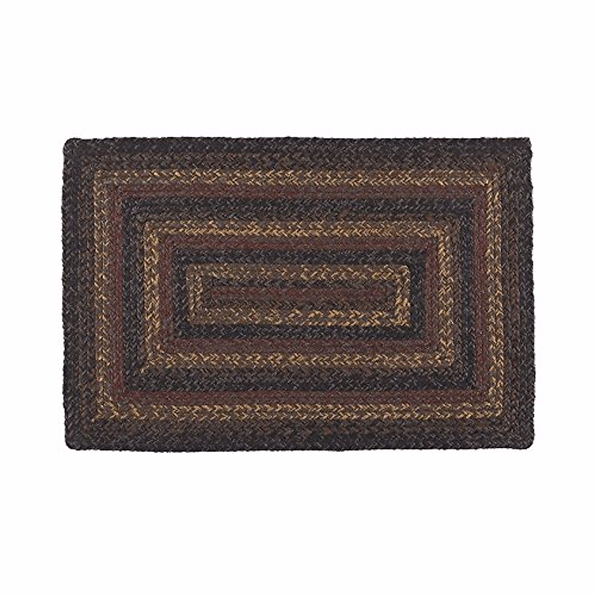 IHF Home Decor | Slate Premium Braided Collection | Primitive, Rustic, Country, Farmhouse Style | Jute/Cotton | 30 Days Risk Free | Accent Rug/Door Mat | Brown, Black, Tan | 36"x60" Rectangular