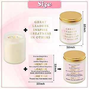 WATINC Jar Candle Gifts for Boss Lady, Vanilla Scented Candle for New Job Female Boss, 50H Burning 8oz Natural Soy Wax Stress Relief Christmas Boss Day Promotion Appreciation Gift for Women Leader