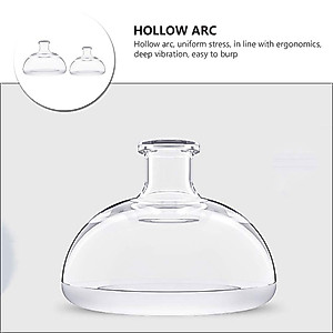 EXCEART 2pcs Mom Palm Cup Pressure Drum Massage Chest Percussion Cup Silicone Sputum Remover Infant Phlegm Sputum Cup Baby Suckling Milk for Baby Toddler Elderly (Transparent)