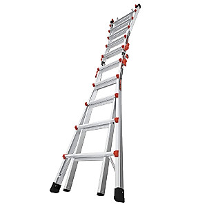 Little Giant Ladder Systems, Velocity with Wheels, M22, 22 Ft, Multi-Position Ladder + DEWALT Screwdriver Bit Set, Impact Ready, FlexTorq, 40-Piece