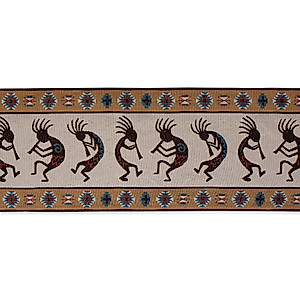 DII Tabletop Collection, Southwest Hacienda Stripe, Table Runner, 13x72, Kokopelli Tapestry