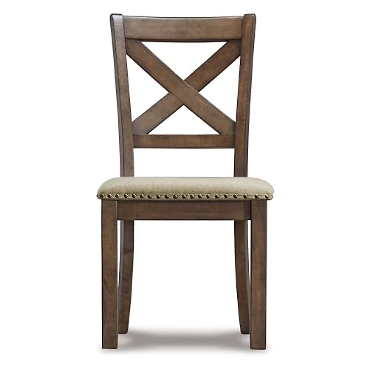 Signature Design by Ashley Moriville Modern Farmhouse 19" Upholstered Dining Room Chair, 2 Count, Brown