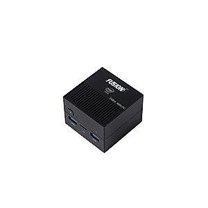 Fusion5 FMP4 Mini PC Windows 11 Pro - Intel Quad Core Mini Computer, 128GB Storage and 8GB RAM - Mini Desktop Computer with Dual Band WiFi, HDMI, USB 3.0, Micro SD Card Slot - Small & Portable