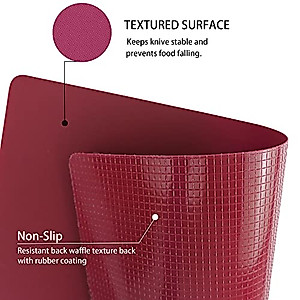 ZVP Plastic Cutting Boards for Kitchen, Flexible Cutting Mats, Colorful Chopping Boards with Food Icon, Non-Slip, Non Porous, BPA Free, Dishwasher Safe