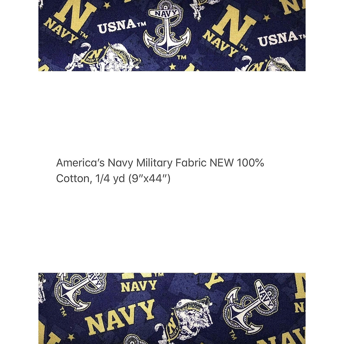 SYKEL ENTERPRISES United States Naval Academy Cotton Fabric with New Tone ON Tone Design Newest Pattern