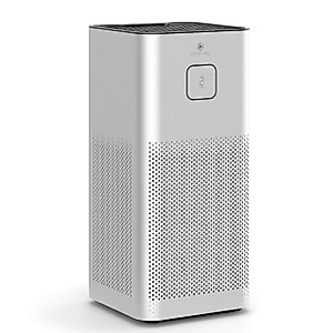 Medify MA-50 Air Purifier with H13 True HEPA Filter with UV | 1100 sq ft Coverage | for Smoke, Smokers, Dust, Odors, Pollen, Pet Dander | Quiet 99.9% Removal to 0.1 Microns | Silver, 1-Pack