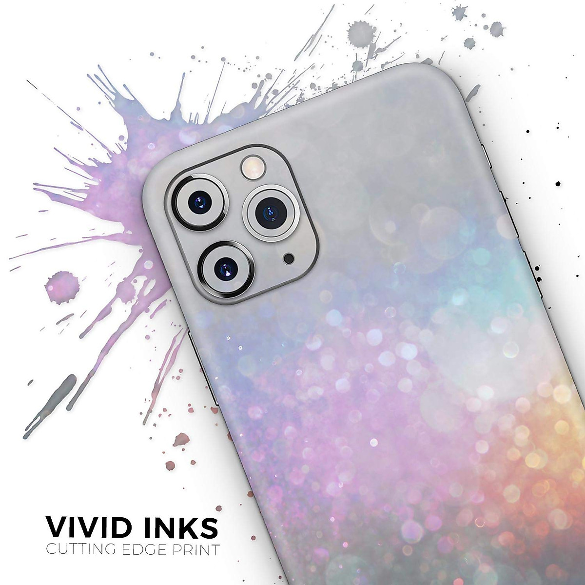 Design Skinz Tie Dye Unfocused Glowing Orbs of Light - DesignSkinz Protective Vinyl Decal Wrap Skin Cover Compatible with The Apple iPhone XR (Full-Body, Screen Trim & Back Glass Skin)