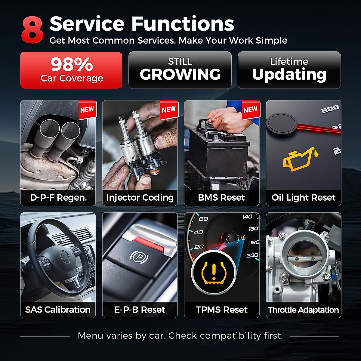 LAUNCH OBD2 Scanner CRP129X Elite 2024, FCA AutoAuth Car Scanner,8 Resets Scan Tool, 4 Systems Diagnostic Scanner, Multiple PIDs, AutoVIN, Battery Test, Lifetime Free Updates, 5 Years Backup