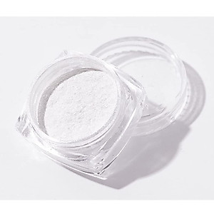 Faiteary White Pearl Chrome Nail Powder, Pearlescent White Nail Art Jewelry Glitter Powder Symphony Mermaid Pearl Neon Nail Powder, Fine and Shiny for Nail Art Decorations (White Pearl)