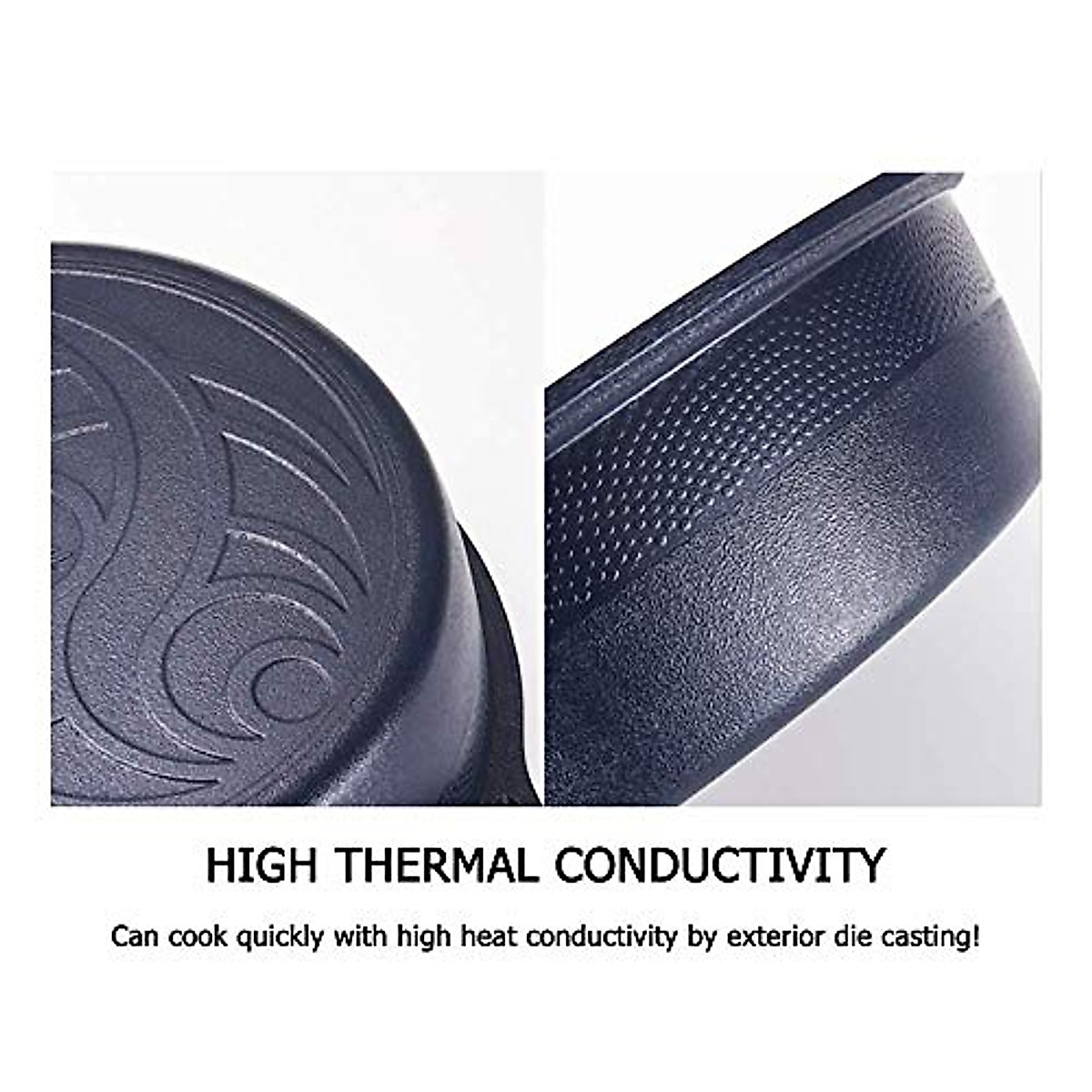 Cookin IH Shabu Shabu Divider Hot Pot, Induction Cooktop, Ceramic Coating, Double Sauce Pot, 11 Inch