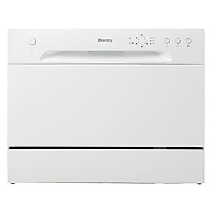 Danby DDW621WDB Countertop Dishwasher with 6 Place Settings, 6 Wash Cycles and Silverware Basket, Energy Star-Rated with Low Water Consumption and Quiet Operation