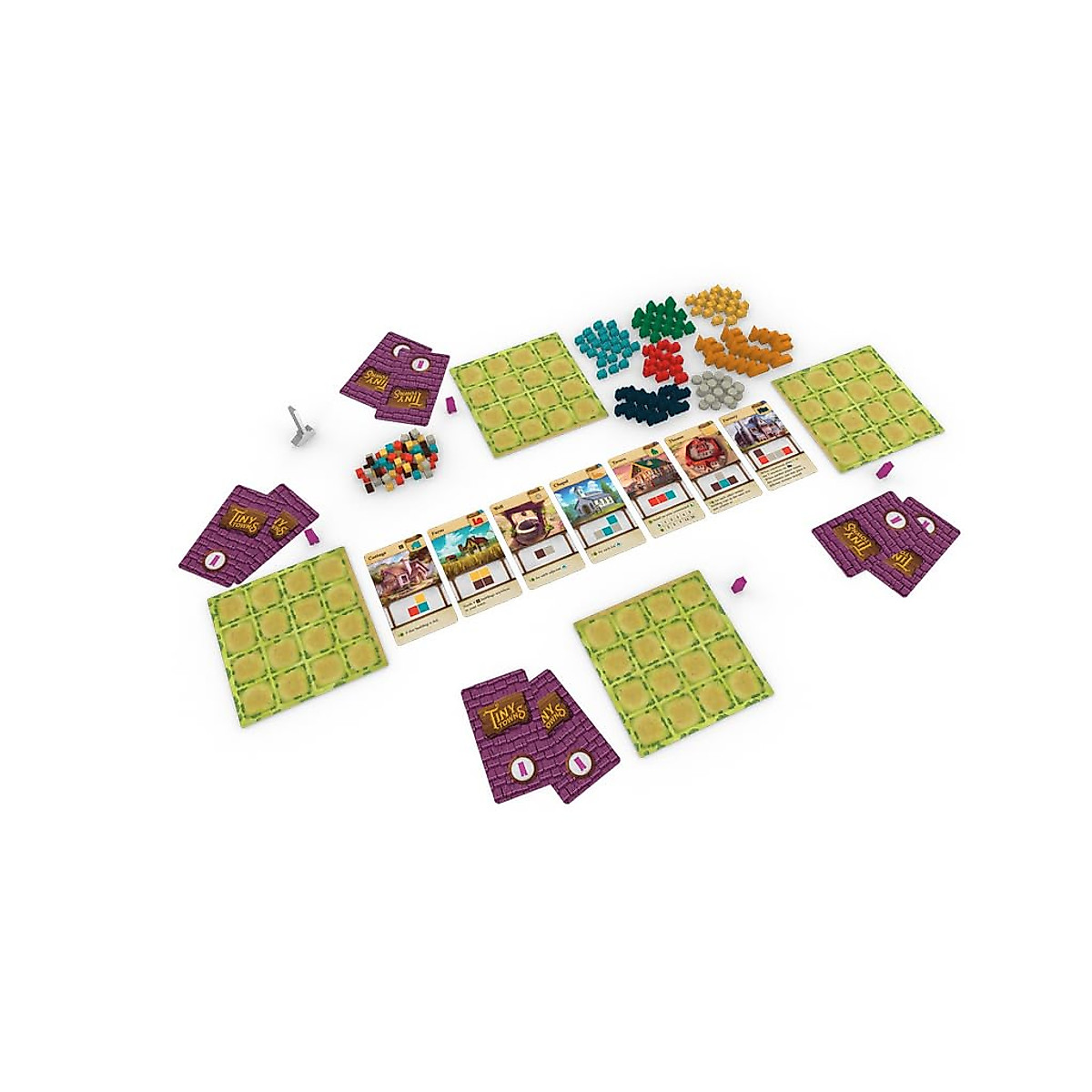AEG Tiny Towns - Award-Winning Board Game, Base Set, 1-6 Players, 45-60 min Play Time, Strategy Board Game for Ages 14 and Up, Cleverly Plan & Construct a Thriving Town, Alderac Entertainment Group