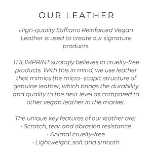 THEIMPRINT Saffiano Vegan Leather AirPods Case Cover Gen 1/2 - Compatible with Apple AirPods 1st & 2nd Generation Charging Case, Black Colour