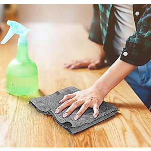 Utopia Towels Bundle of 24 Kitchen Bar Mops - 16"x19" Functional & Multipurpose (Grey & Electric Blue)