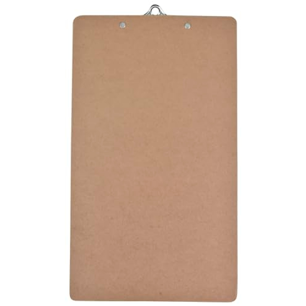 School Smart Legal Clipboard, 9 x 15-1/2 x 1/8 Inches, Hardboard, Brown, Bright Nickel