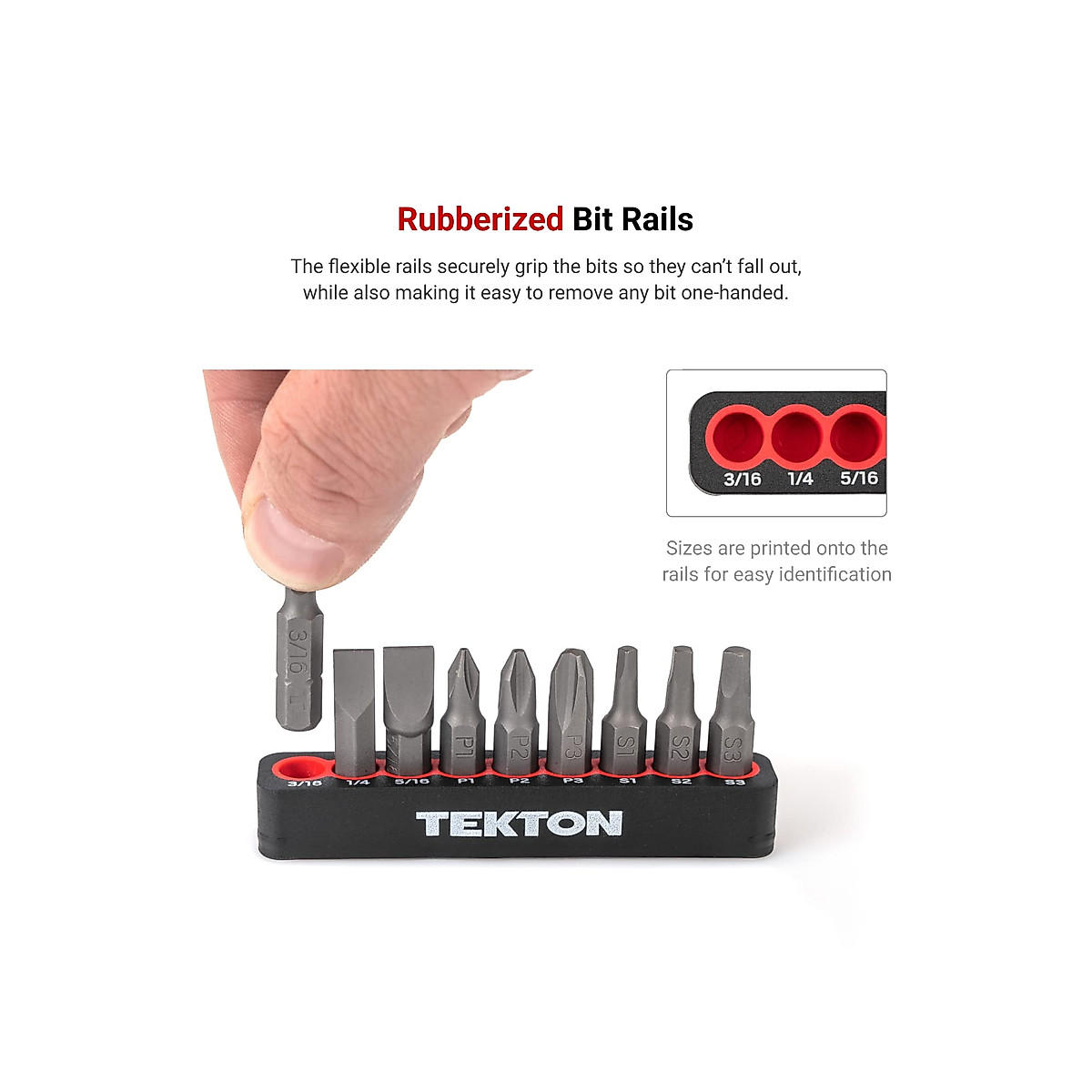 TEKTON 1/4 Inch Bit Driver and Bit Set with Case, 37-Piece | DBH93101