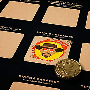 Enno Vatti Top 100 Movies Scratch Off Poster - Best Films To Watch Bucket List (16.5" x 23.4") - Ultimate Gift for Movie Lovers, Christmas, Easter, Valentine's Day