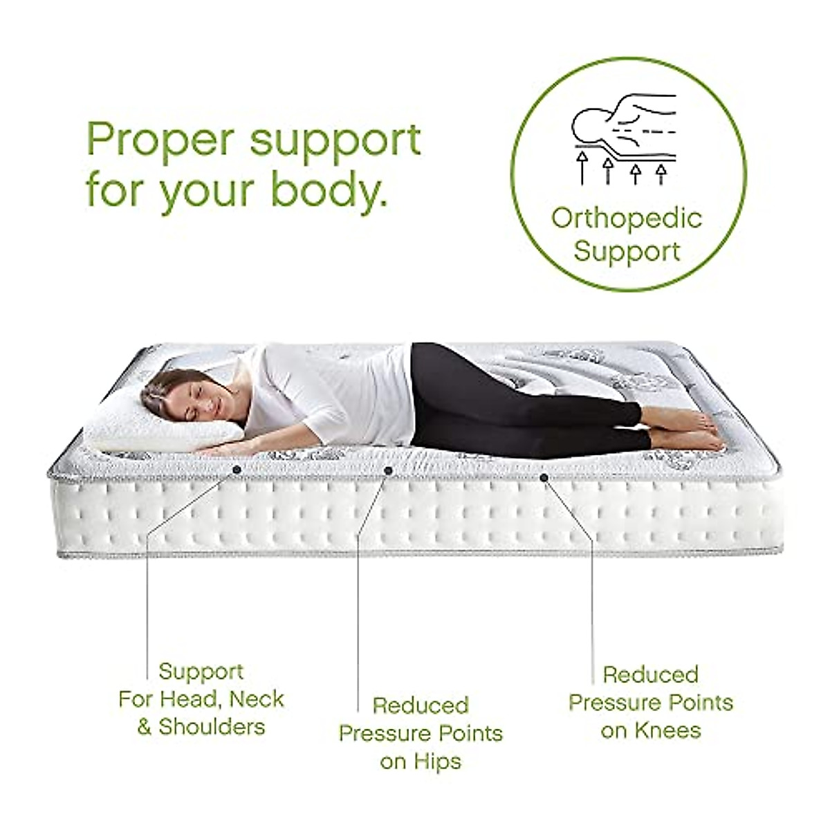 Classic Brands Decker Memory Foam and Innerspring Hybrid 10-Inch Mattress, Mattress in a Box, California King