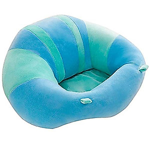 SealSee Baby Support Seat Sofa Plush Soft Animal Shaped Baby Learning to Sit Chair Keep Sitting Posture Comfortable for 3-16 Months Baby (Blue)