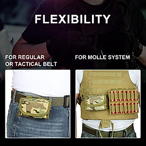 Gexgune Tactical 10 Rounds Shotshell Reload Holder Molle Pouch for 12 Gauge/20G Magazine Ammo Round Cartridge Holder Tactical Pouch