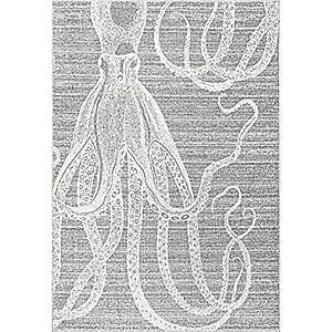 nuLOOM Thomas Paul Octopus Area Rug, 5' x 8', Grey