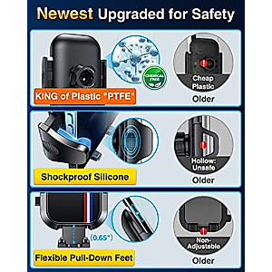 VANMASS 2023 Newest Upgraded Car Phone Holder Mount, 3-in-1 [Super Suction & Stable] Phone Mount for Car Dashboard/Windshield/Vent for Jeep/Truck/Pickup Phone Mount for iPhone 14/13/12/Pro/Max