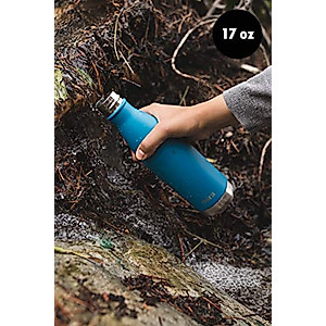 MIRA 17 Oz Stainless Steel Vacuum Insulated Water Bottle - Double Walled Cola Shape Thermos - 24 Hours Cold, 12 Hours Hot - Reusable Metal Water Bottle - Leak-Proof Sports Flask - Matte Black