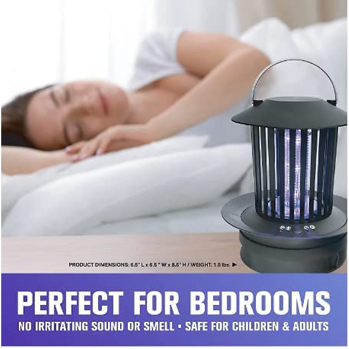 Double Zapper 18W by Bell+Howell Plug-in Electric Bug Killer, Zaps Flies, Mosquitoes, Ants/Bait and Heat Kills Cockroaches As Seen On TV 8.5”