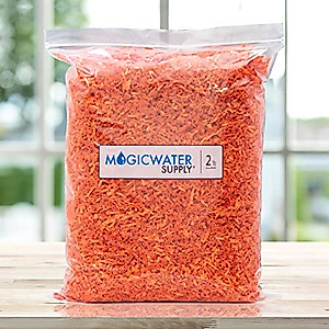 MagicWater Supply Crinkle Cut Paper Shred Filler (2 LB) for Gift Wrapping & Basket Filling - Orange