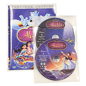 100 Clear CPP Movie Plastic Sleeves + 2 Disc Non-Woven Sleeves by StarTechDeals (Limited Edition)