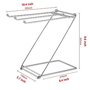 Z Fingertip Guest Towel Holder Free-Standing Bathroom Vanities Countertops, Foldable Stainless Steel Towel Rack to Store and Dry Small Towels