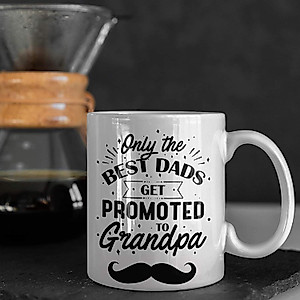 GTR SOURCE Grandparents Coffee Mug Set - Pregnancy Announcement Gift – Promoted to Grandpa - Promoted to Grandma - Pregnancy Reveal Gifts - Holds up to 11oz - Microwave and Dishwasher Safe corp.