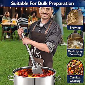 ARC WS090 36 Inch Stainless Steel Mixing Paddle with Threads Removable Handle Long Stir Paddle for Large Batch Cooking Crawfish Boil and Brewing Beer