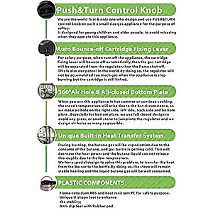 Maxsun Portable Gas Stove MS-7 (Silver) 11,500 BTU, Extreme High Power, Camp Stove, w/Carrying Case