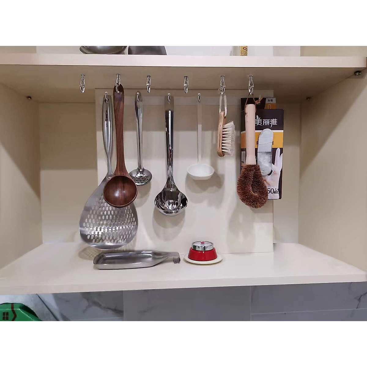 PlusRoc 20 Pack Stainless Steel Hooks for Hanging Christmas Xmas String Lights Outdoor Plants, 2.2 Inch Silver Cup Hooks Screw in Ceiling Hooks Eye Hook Q-Hanger, Wall Mount Ceiling Mount