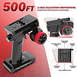 RIAARIO 1:18 All Terrain RC Car, 36 KPH High Speed Remote Control Car with 2.4 GHz Remote Control, 4WD Electric Vehicle Off-Road Truck, 4X4 Waterproof RC Trucks with 2 Rechargeable Batteries